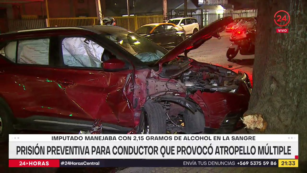 Prisión preventiva para conductor que provocó atropello múltiple