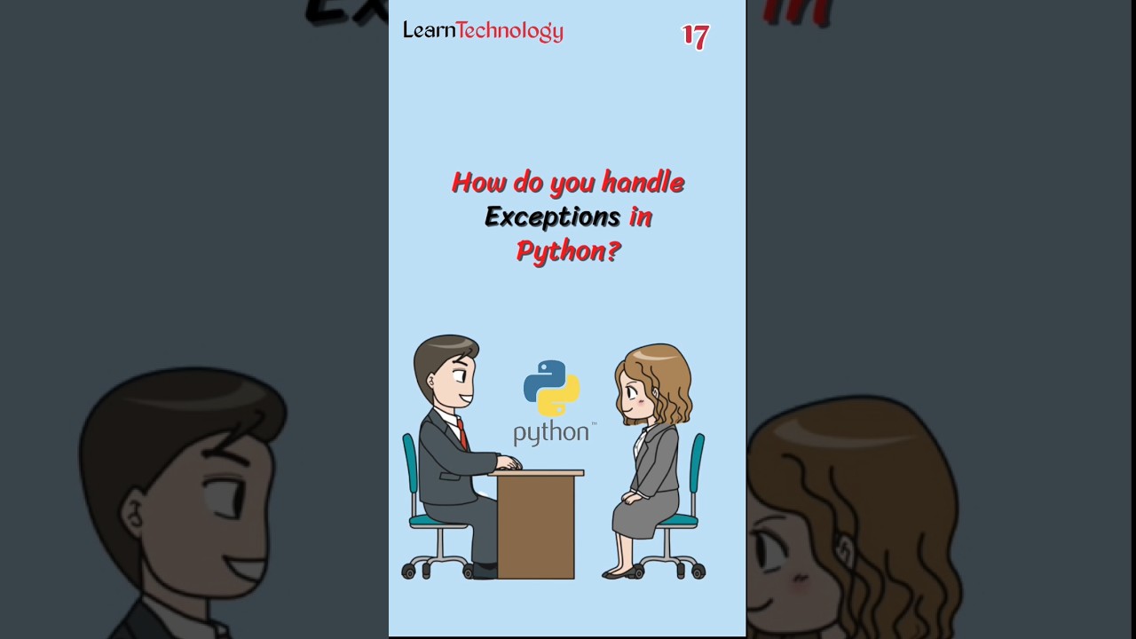 How do you handle exceptions in Python? #17 #python #pythontutorial