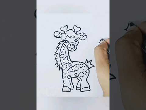 How to draw a cute giraffe π¦ easily
