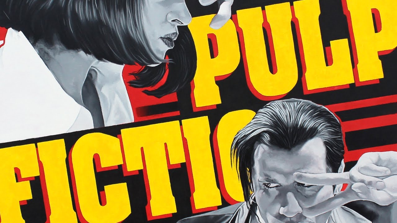 PULP FICTION | Oil and acrylic painting time-lapse