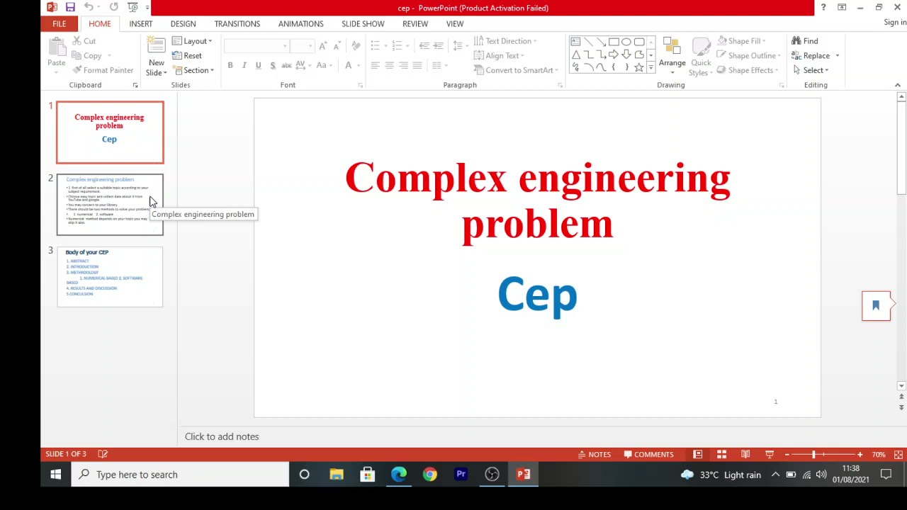 Complex engineering problem CEP
