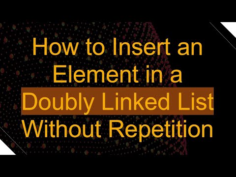How to Insert an Element in a Doubly Linked List Without Repetition