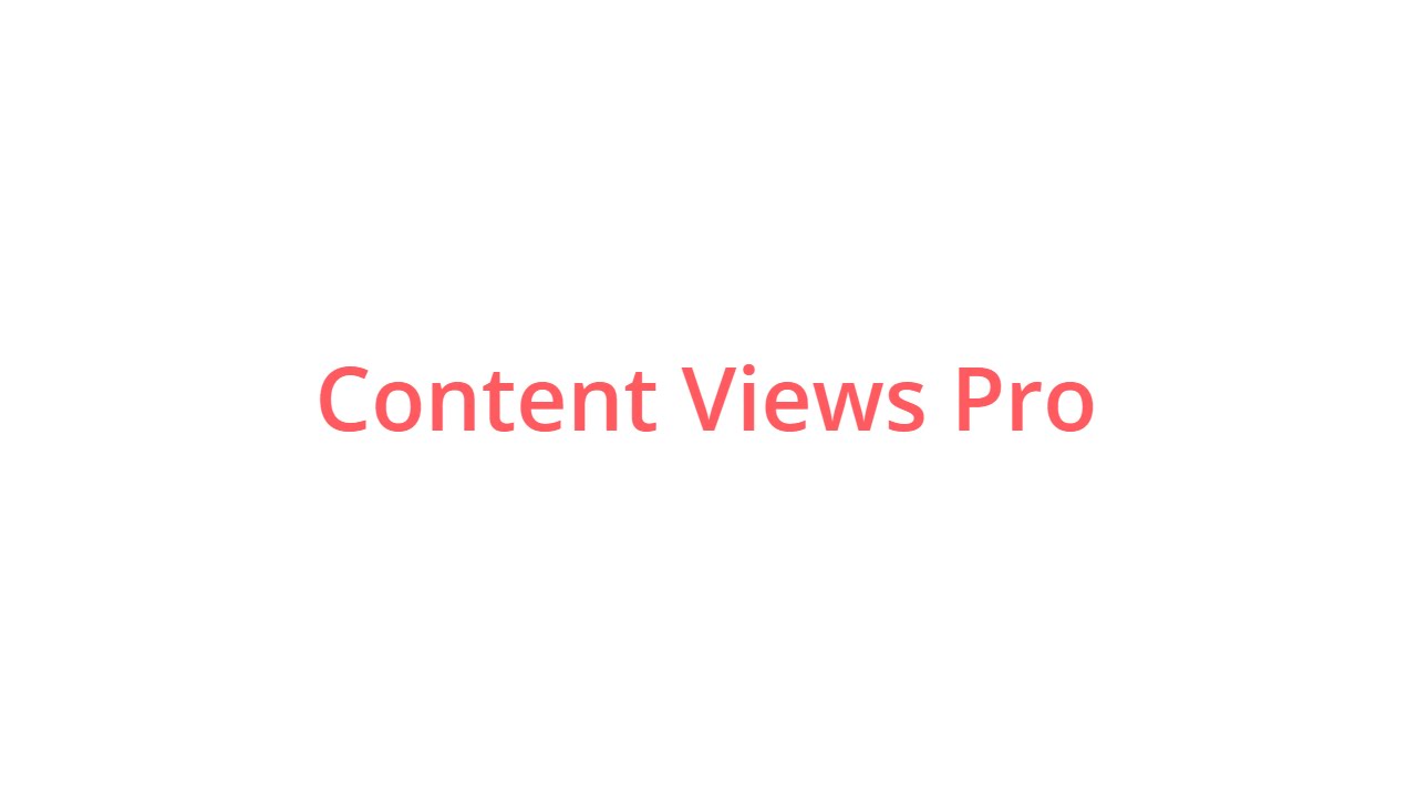 WordPress Grid Plugin - Content Views Pro