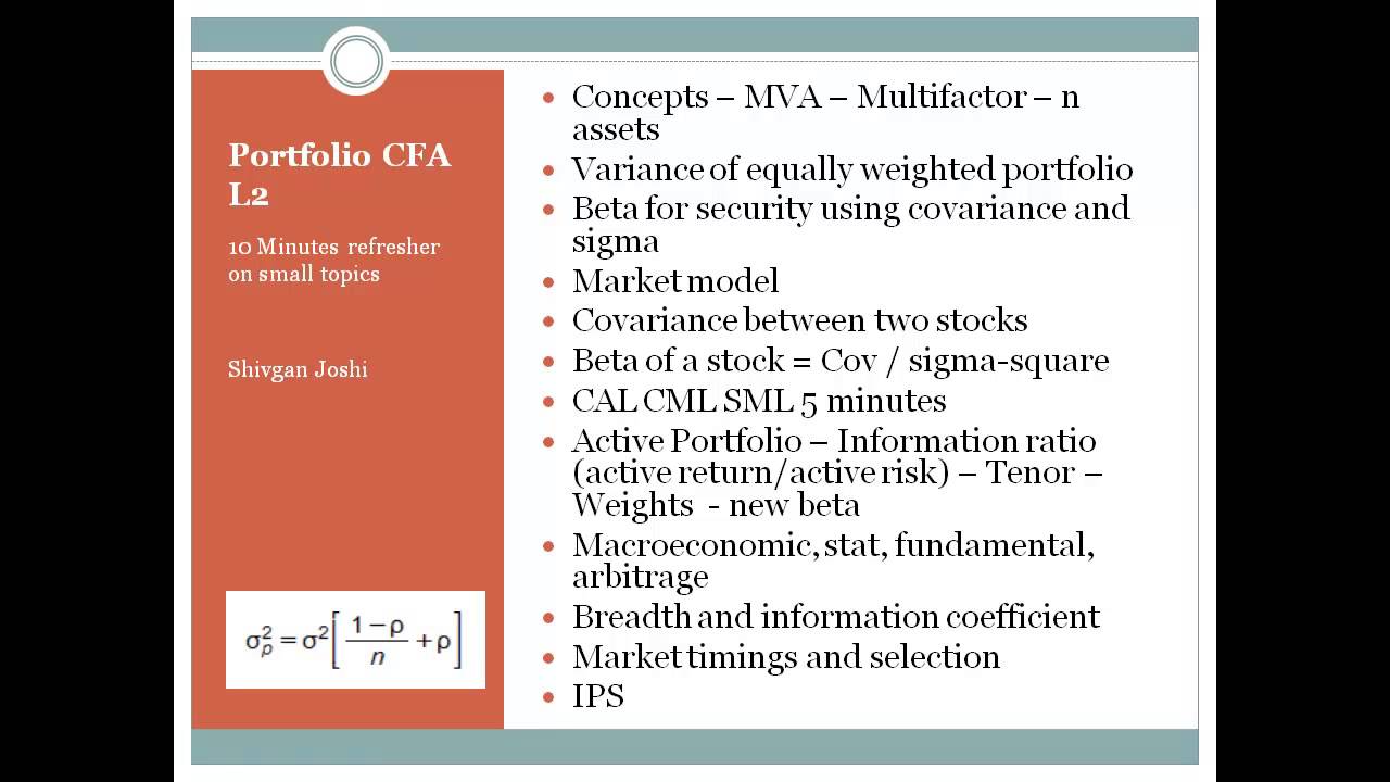 CFA Level 2 - Portfolio Management  Notes