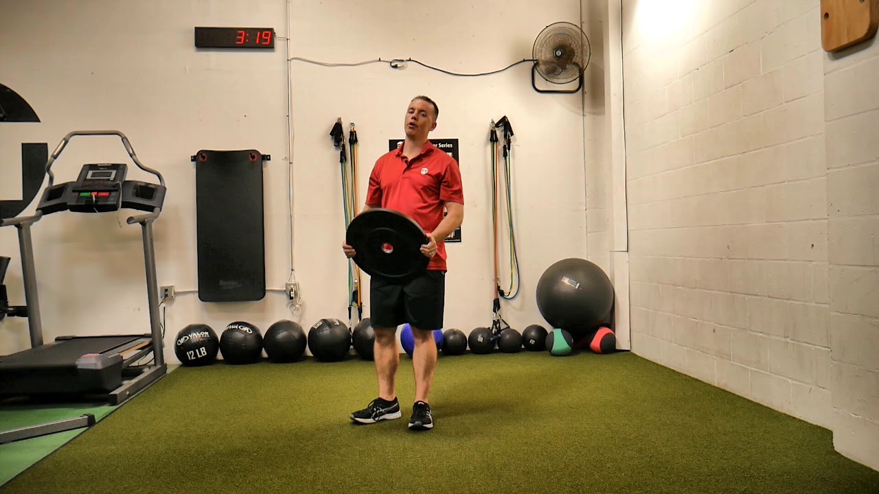 Squat - Plate Front Raise