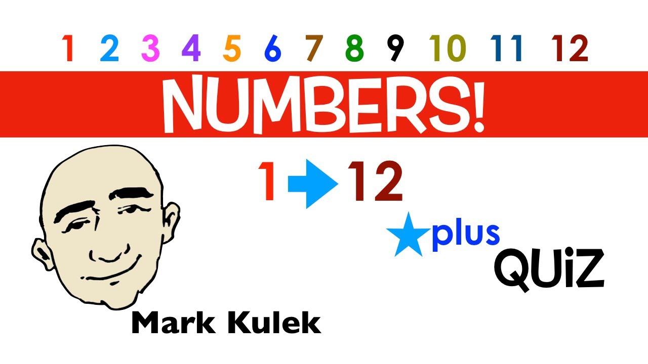 Numbers 1 - 12  - Practice and Challenge | Learn English - Mark Kulek ESL