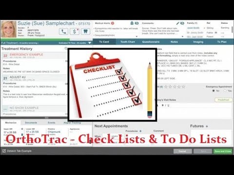 OrthoTrac - Check Lists and To Do Lists