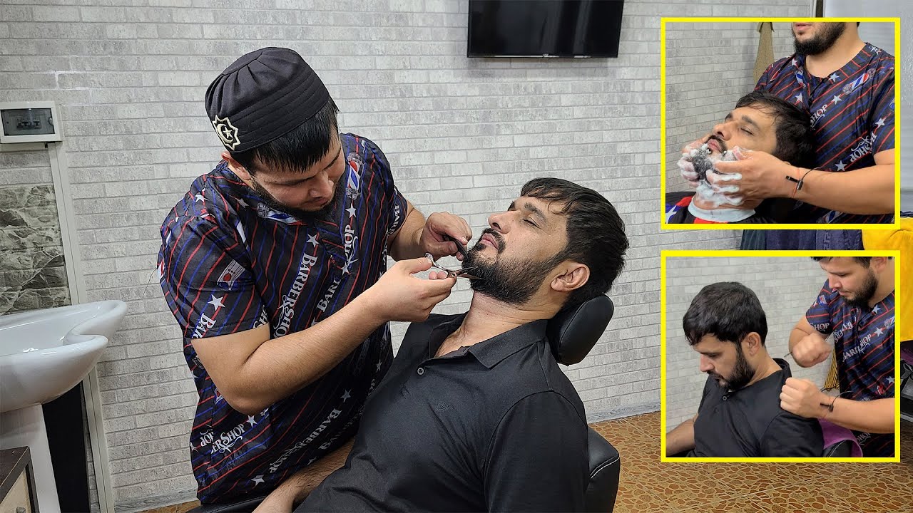 ASMR Beard Trimming And Tapping Massage