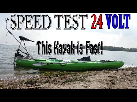 This Kayak is Fast, but HOW FAST? BIg Thrust Trolling Motor!