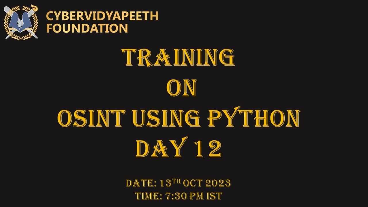 OSINT USING PYTHON DAY - 12