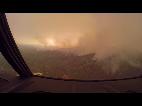 Watch as a C-130 Flies Through Hell to Fight the Carr Wildfire