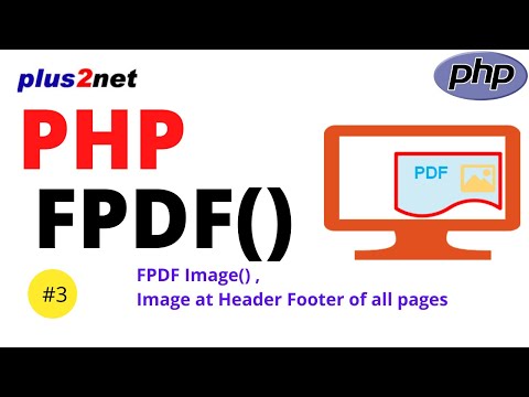 Adding image to fpdf class PDF documents by using Image function with header and footer of all pages