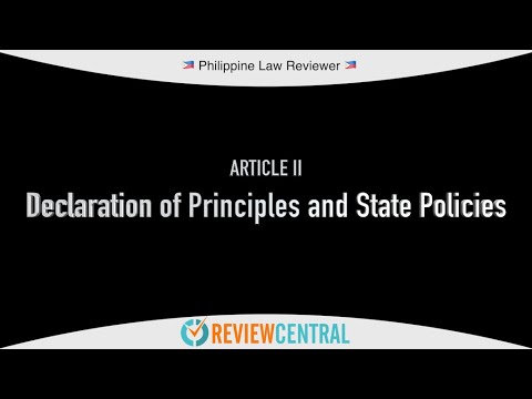 AUDIO & TEXT Reviewer: The 1987 Philippine Constitution, Article 2 | Review Central