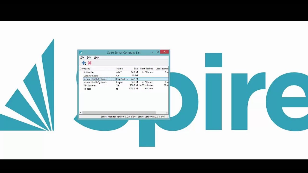 Spire Backup and Restore 2015