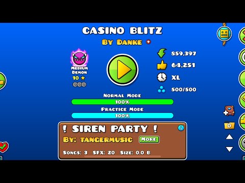 “Casino Blitz” by Danke (Medium Demon 100%) | Geometry Dash (Discord in desc)
