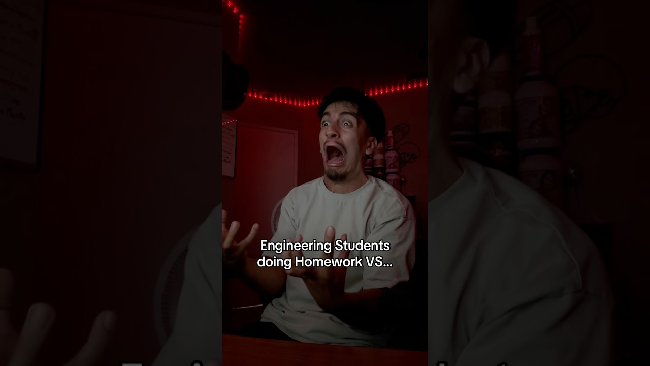 Engineering VS Business Students doing Homework