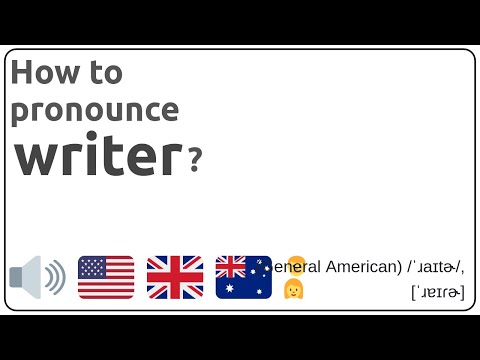 How to pronounce writer in english?