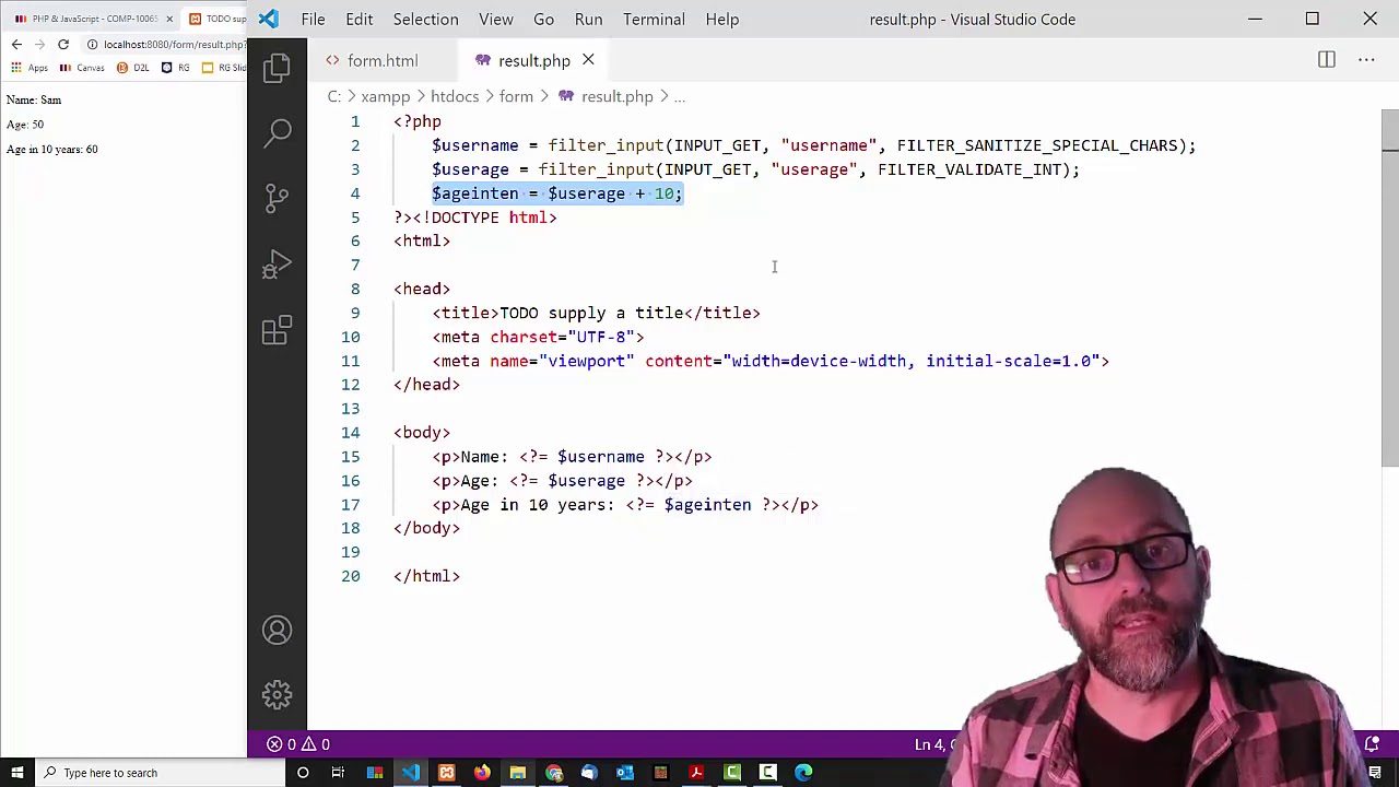 PHP & JavaScript: Module 1, Section 4   Parameters