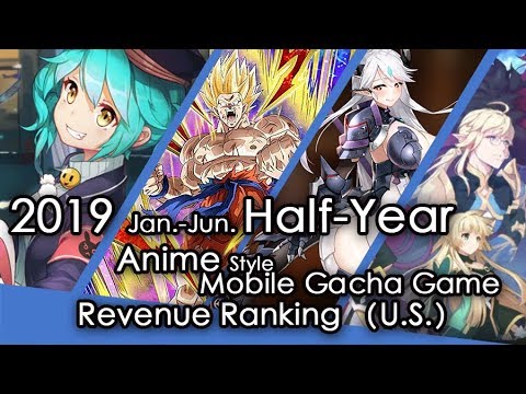 (U.S.) Anime Mobile Gacha Game half year revenue review , 2019