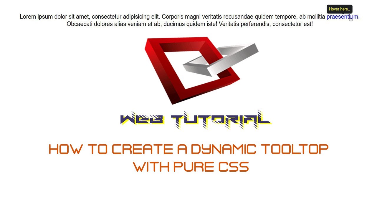How to create dynamic tooltip with only html and css [No javascript or jquery]
