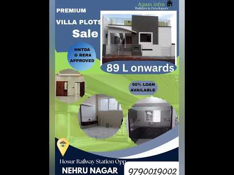 Approved villas and villa plots near Railway station Hosur