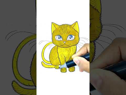 Purrfect Cute Cat Coloring Page Let Your Kids Unleash Their Creativity #coloringpages #art #coloring