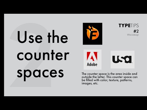 Typography Theory in Graphic Design : Use the Counter Spaces