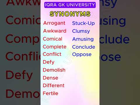 Synonyms 014 | IQRA GK UNIVERSITY | #english #viral #education #vocabulary #synonyms