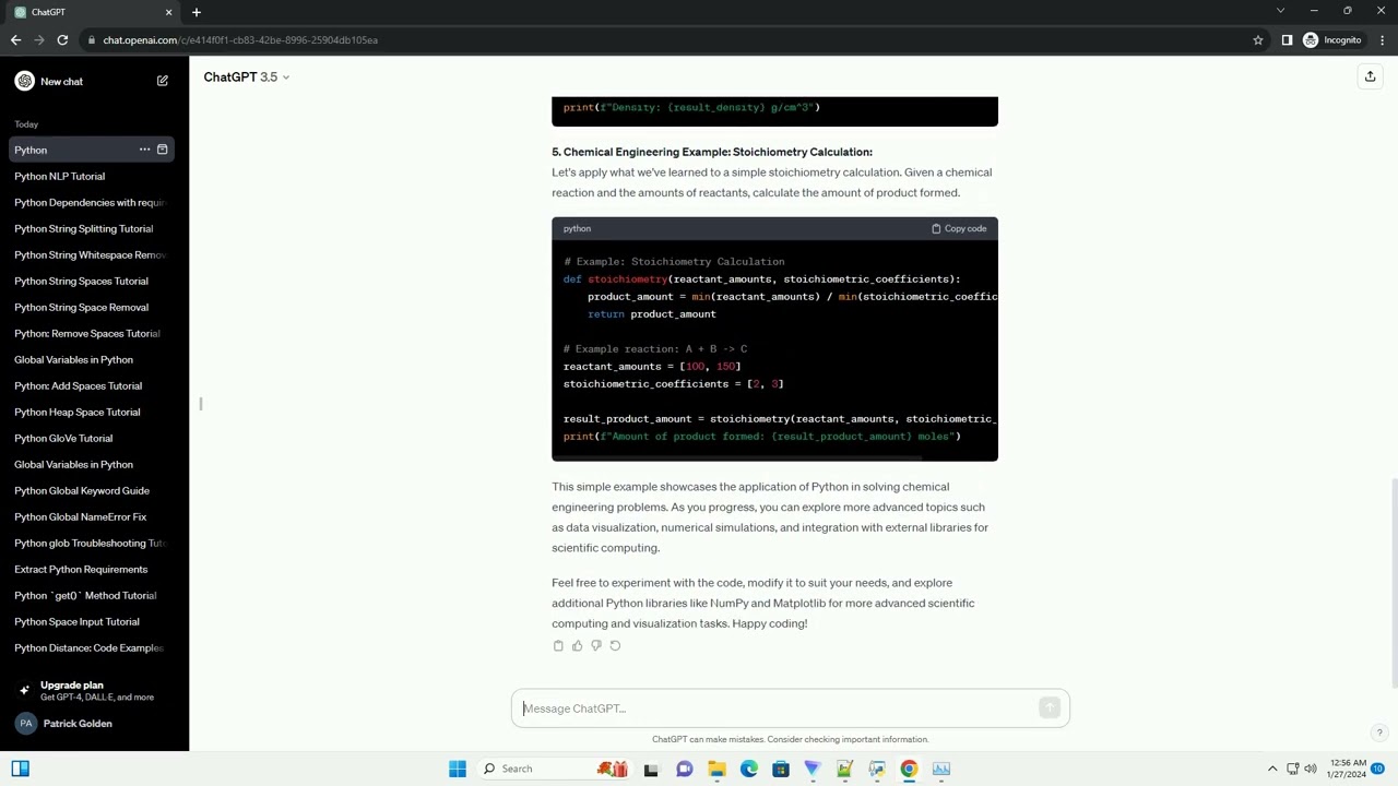 python in chemical engineering