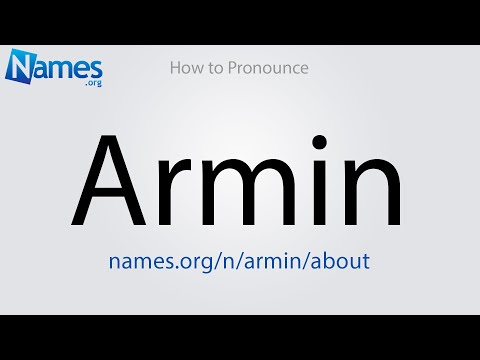How to Pronounce Armin
