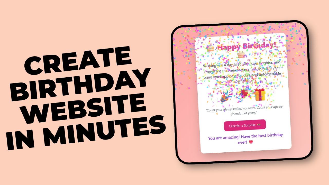 How to Create Website for Birthday Wishes using AI - No Coding Required
