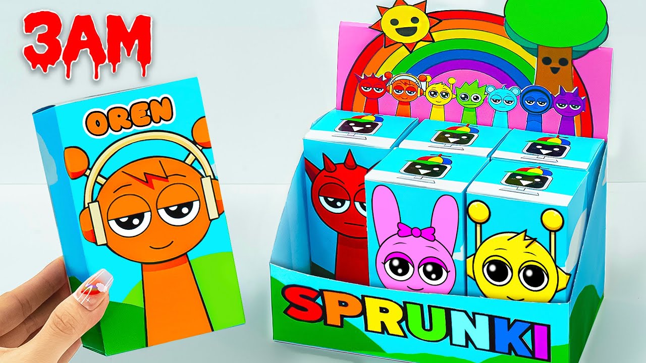 💖Paper DIY💖 UNBOXING The LARGEST Incredibox Sprunki MYSTERY BOX at 3 AM! NEW Pinki X Oren Blind Box