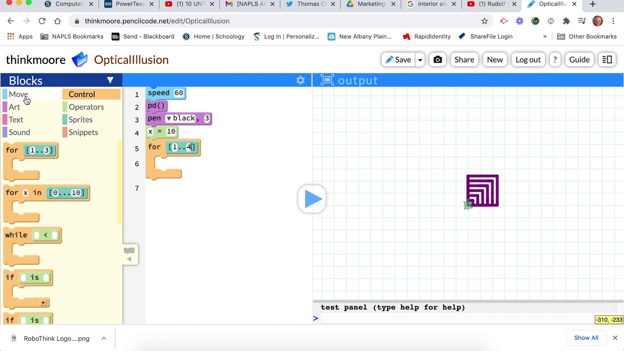 Optical Illusion - Pencil Code