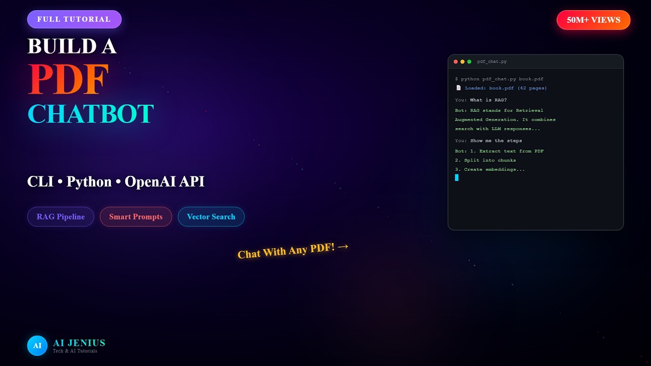 Chat with ANY PDF Using AI — Build a CLI Chatbot from Scratch