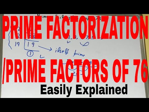 Prime factorization of 76|Prime factors of 76|Write prime factorization of 76|76 prime factors