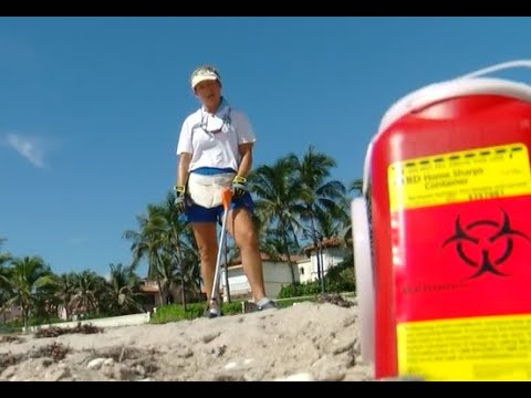 Medical waste washes ashore