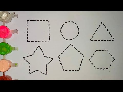 Shapes drawing for kids, Learn 2d shapes, colors for toddlers | Preschool Learning,Educational video