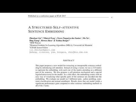 A structured self-attentive sentence embedding