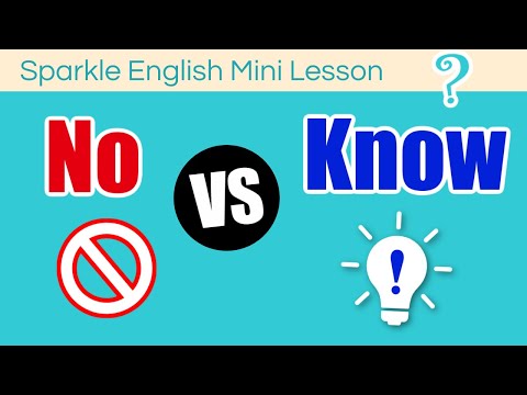 No VS Know: What is the Difference in Meaning and Pronunciation? | Homophones ESL Mini Lesson