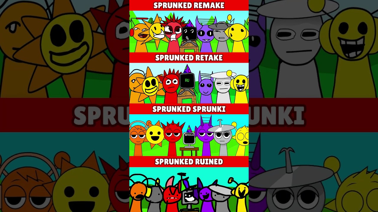 Incredibox Sprunki Sprunked Remake VS Retake VS Sprunki VS Ruined *MIX VERSION*