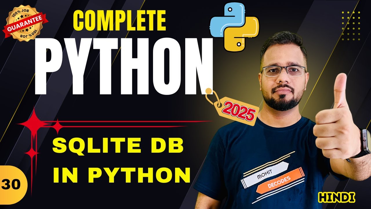 Python Tutorial in Hindi #30 - CRUD Operations using sqlite3
