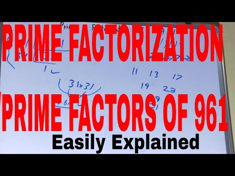 Prime factorization of 961|Prime factors of 961|Write prime factorization of 961|961 prime factors