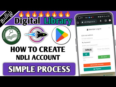 How to create NDLI national digital library of India account | In Tamil