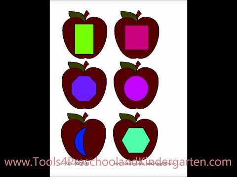 How to make Fun File Folder Games - Printables for Free - Apple Shapes Preschool