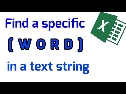 How to find a specific word within a cell in Excel