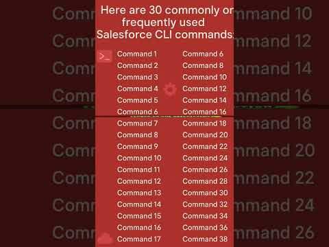 CLI Master: 30 Must-Know SFDX Commands! Boost Your Dev Speed! #SalesforceCLI