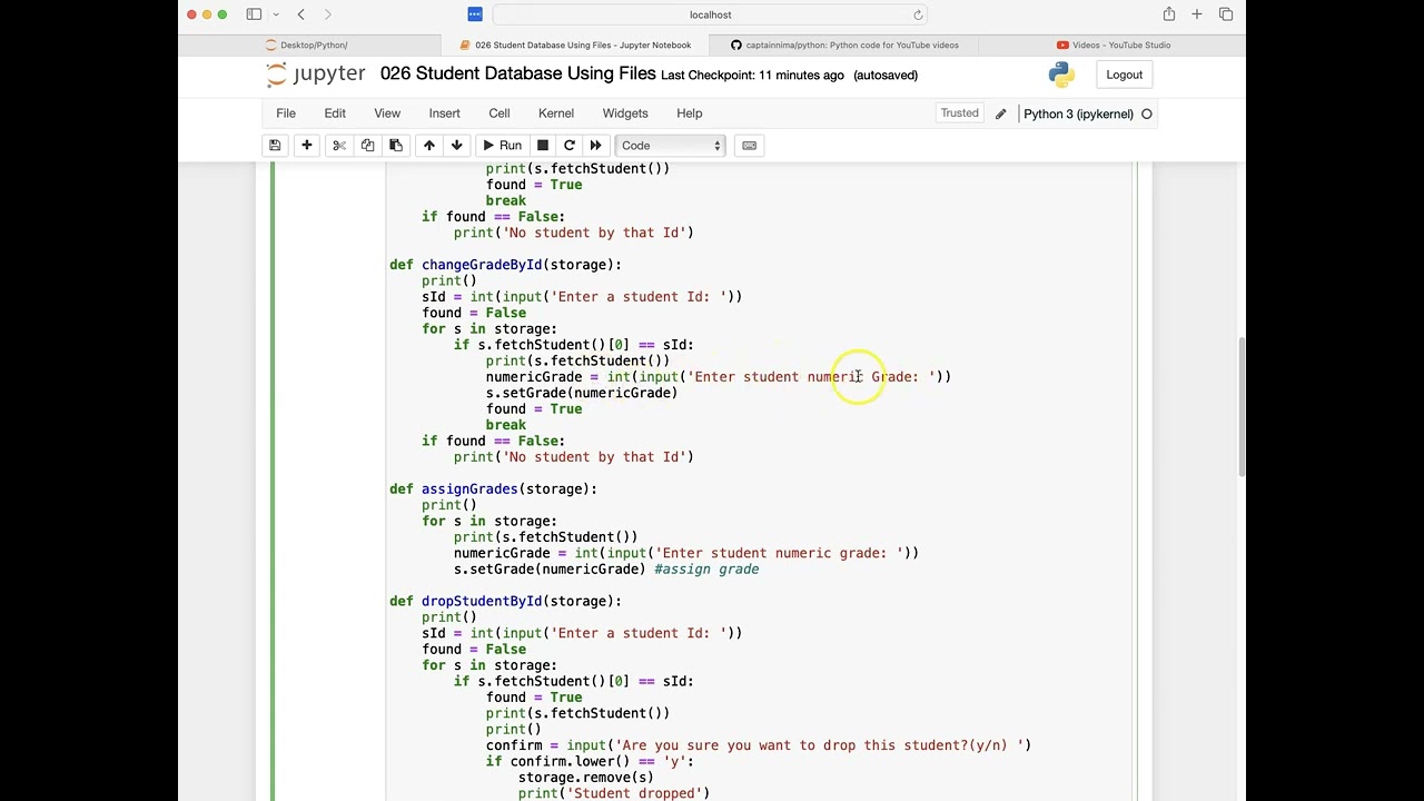 026 Student Database Using Files