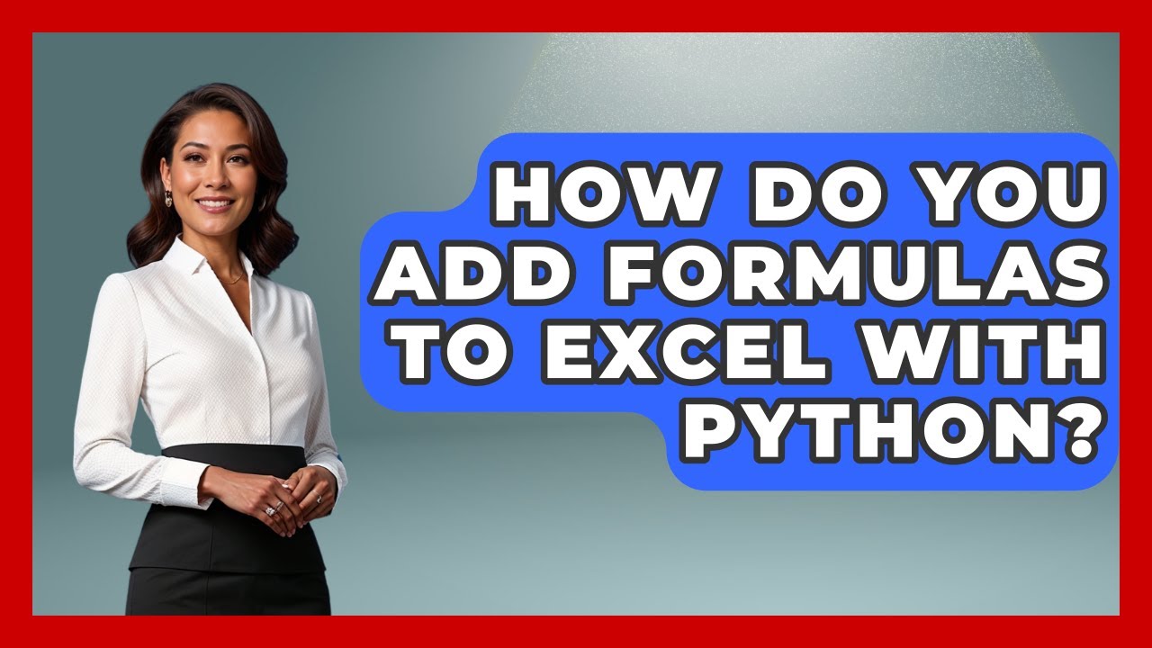 How Do You Add Formulas To Excel With Python? - Python Code School