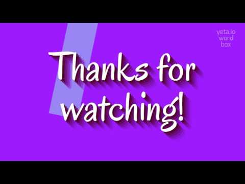 WALDRON - HOW TO PRONOUNCE IT?