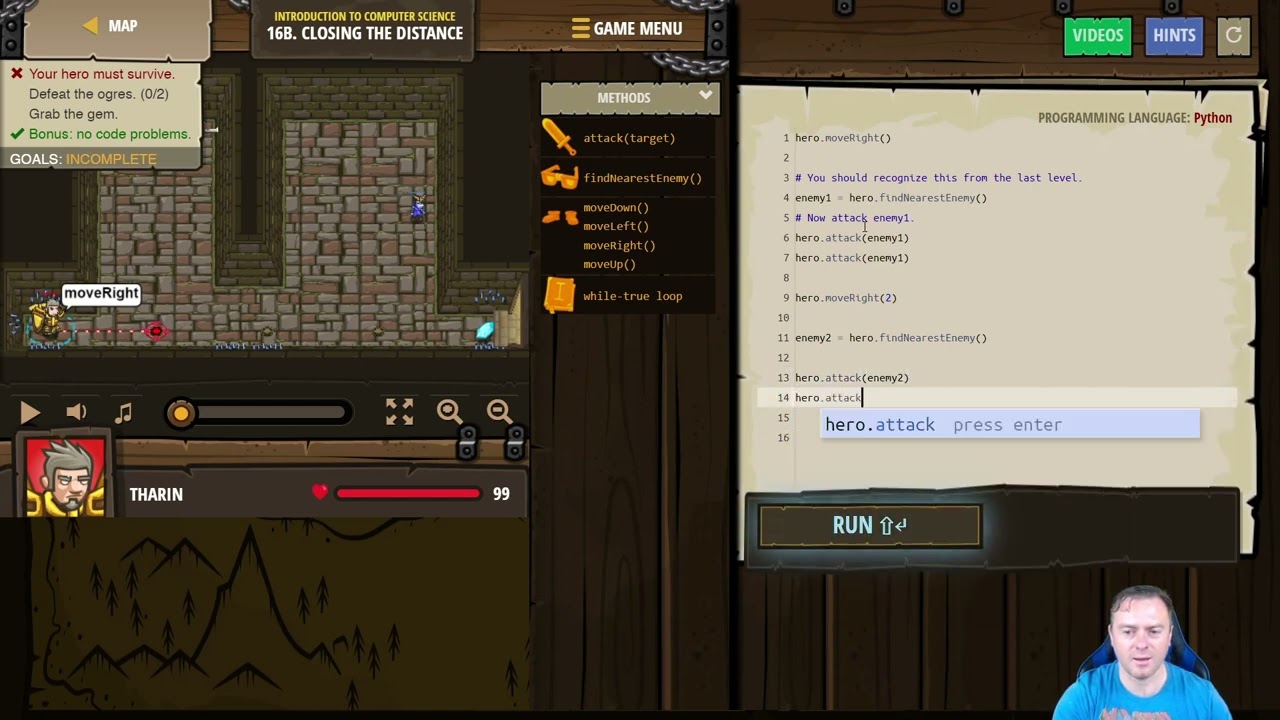 Code Combat 16b - Walkthrough